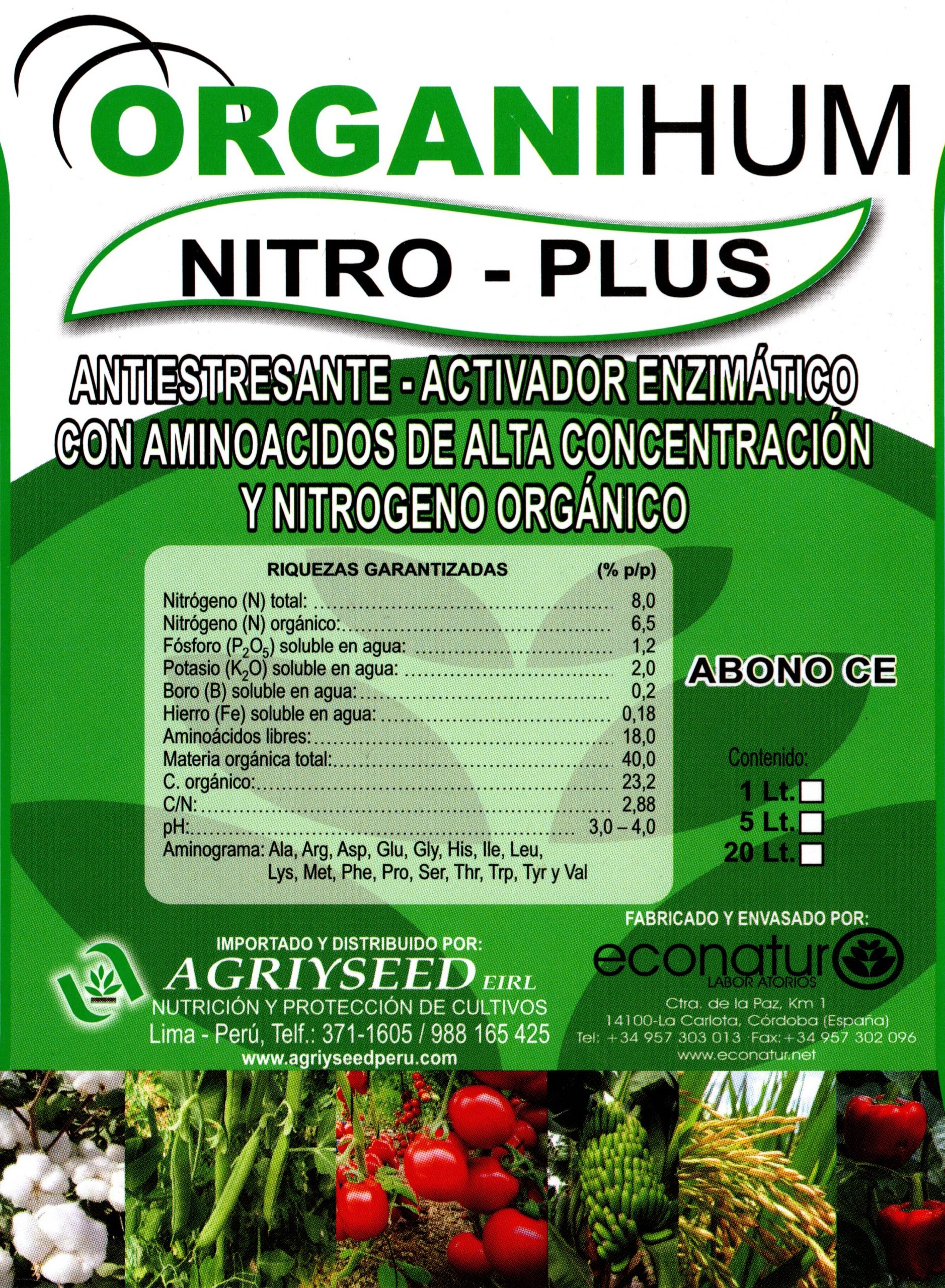 ORGANIHUM NITRO-PLUS | Agriyseedperu